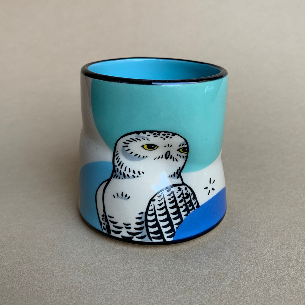 Lucky Snowy Owl Cup - Medium – The Bowl Maker
