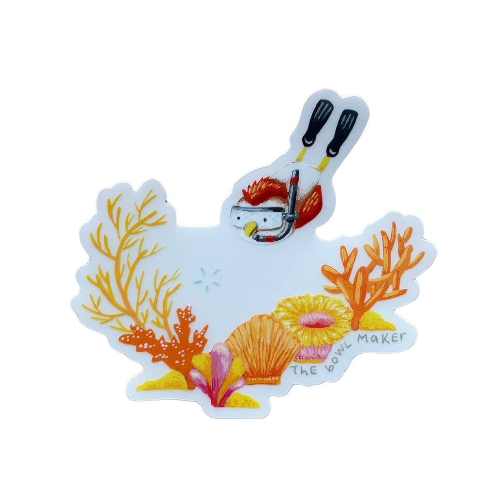 Snorkel Chicken Sticker – The Bowl Maker