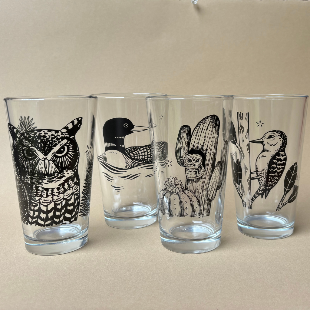 The Bird Watchers - Pint Glass Collection – The Bowl Maker